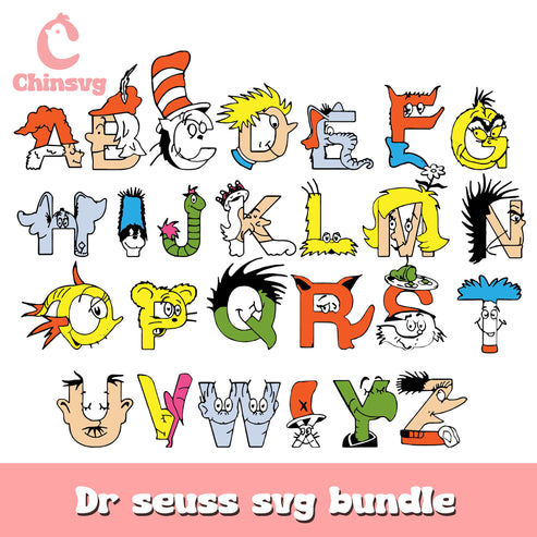 Dr seuss font design bundle svg, dr seuss fonts svg, dr seuss svg – Chinsvg