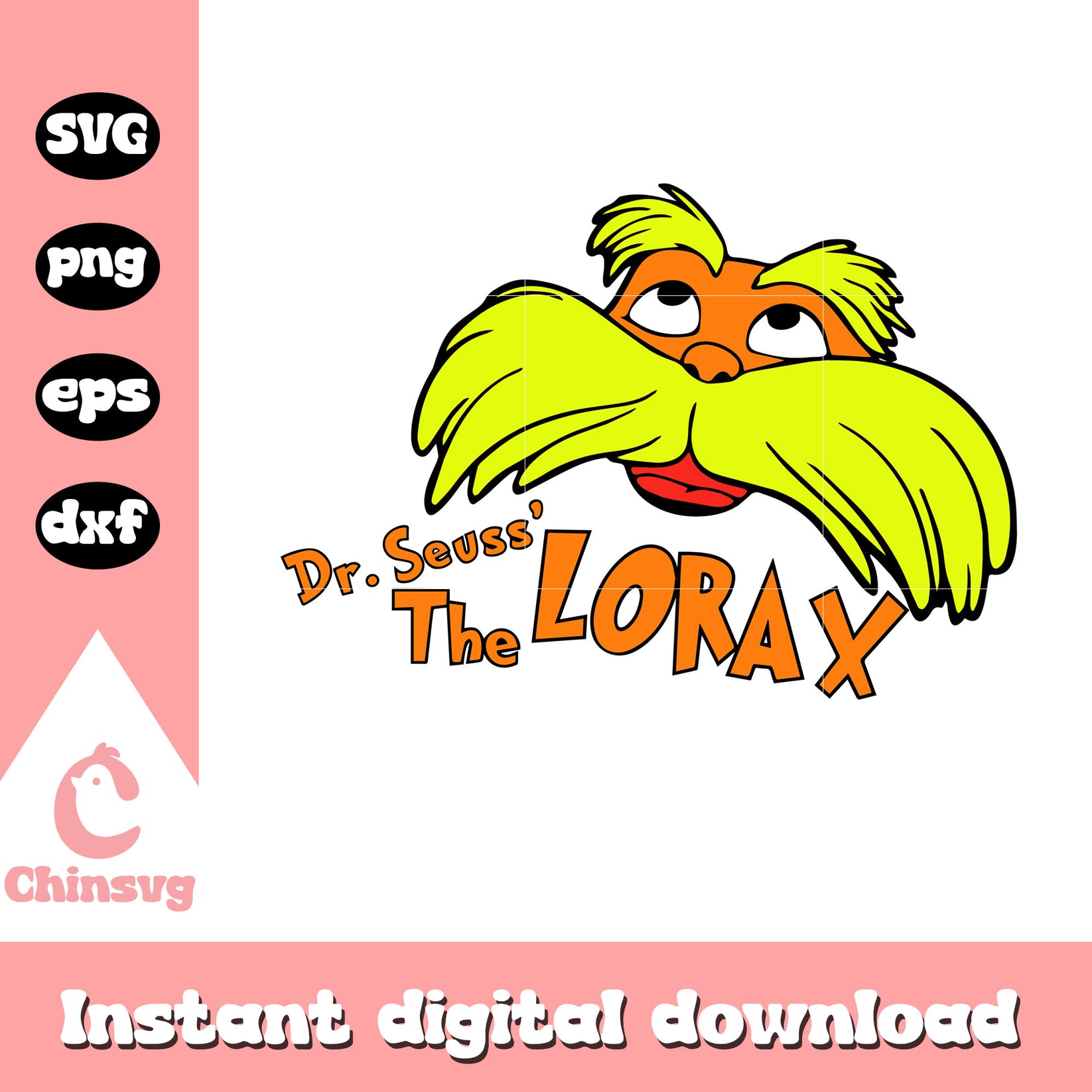 Dr seuss the lorax face svg, the lorax character svg, dr seuss svg ...