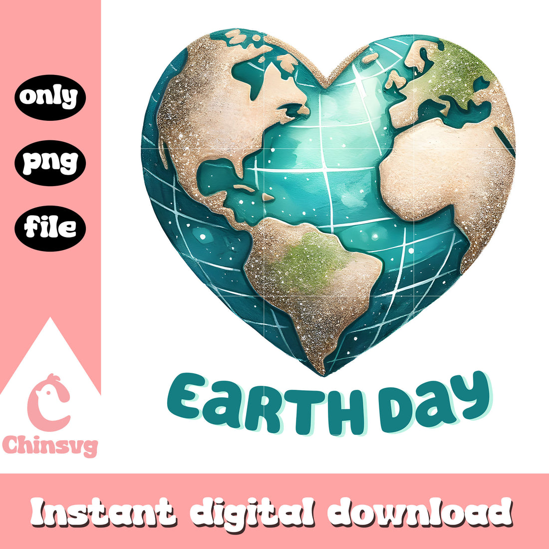 Earth day heart earth design png, earth day crafts png – Chinsvg