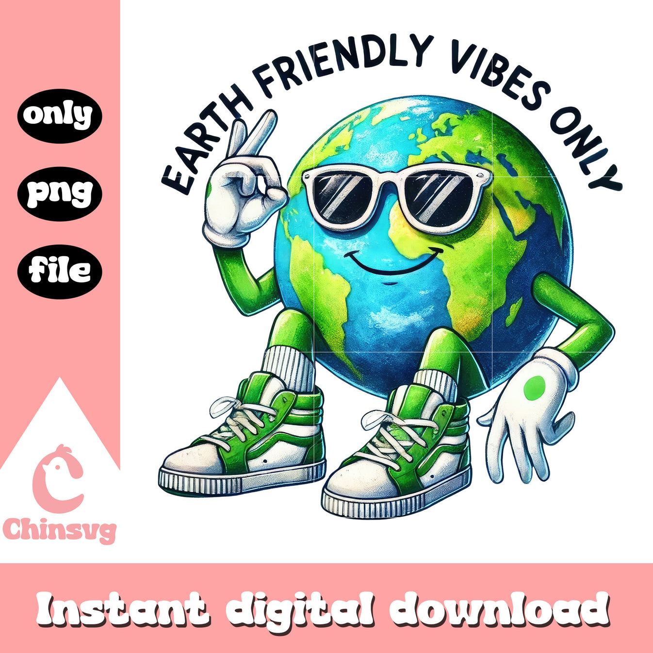 Earth friendly vibes only png, google earth day quiz png – Chinsvg