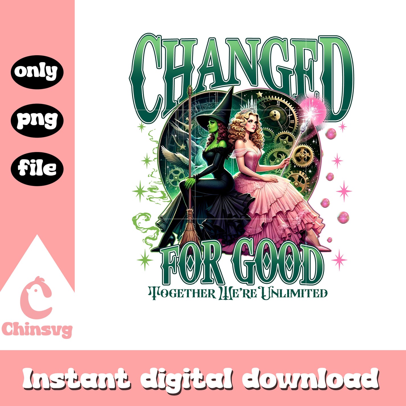 Elphaba glinda changed for good wicked png, elphaba and glinda png ...