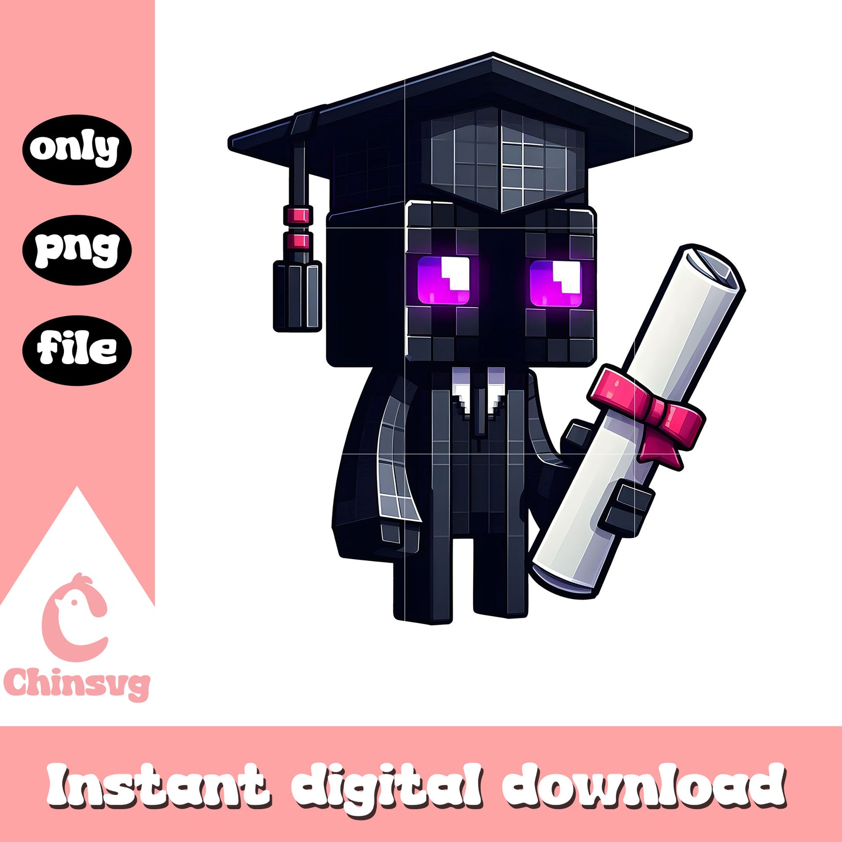 Enderman minecraft graduation design png, monster minecraft png – Chinsvg
