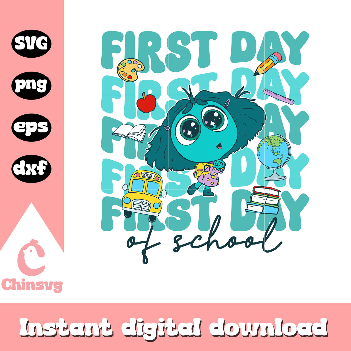 Envy character first day of school svg, inside out envy svg – Chinsvg