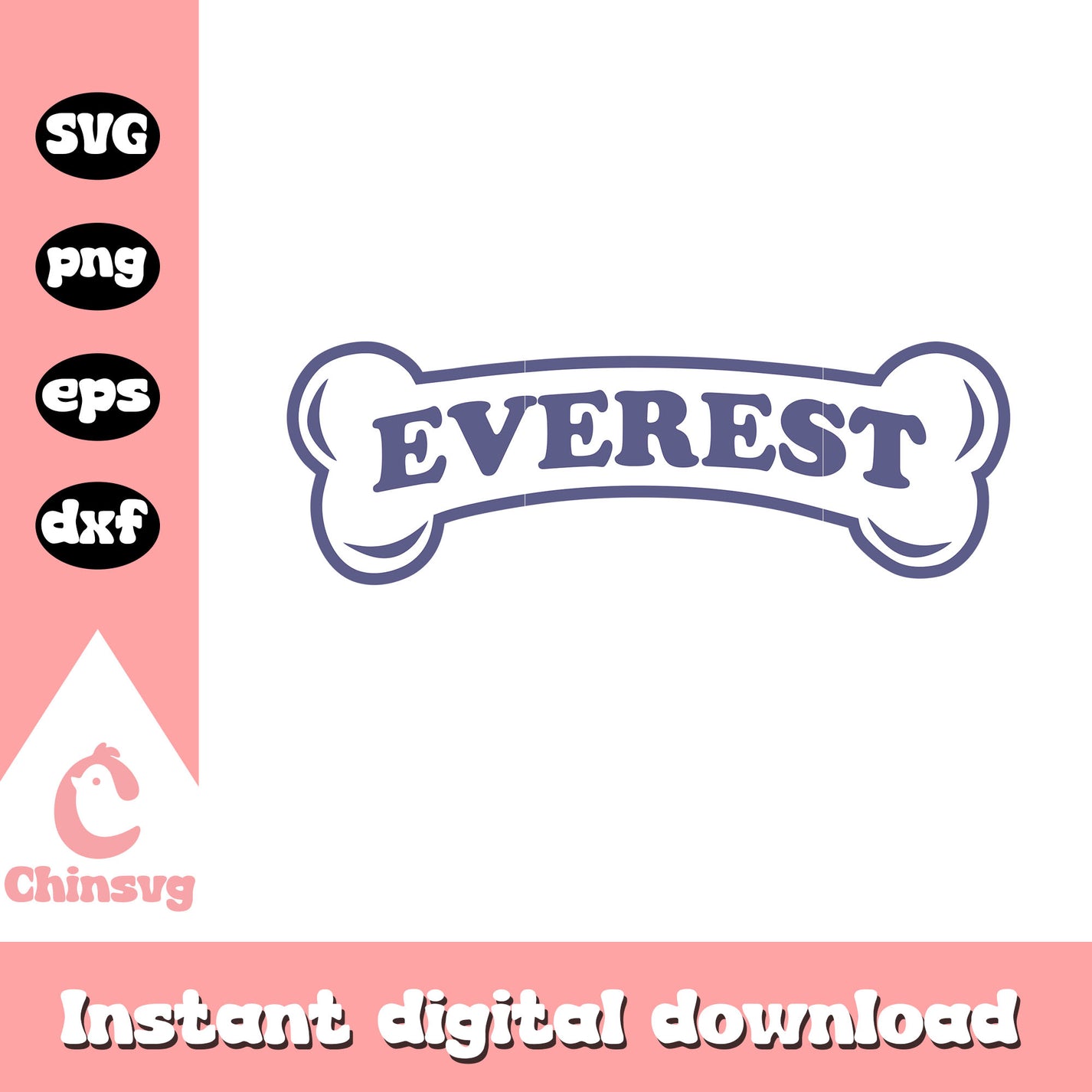 Everest bone paw patrol character svg, paw patrol dogs png – Chinsvg
