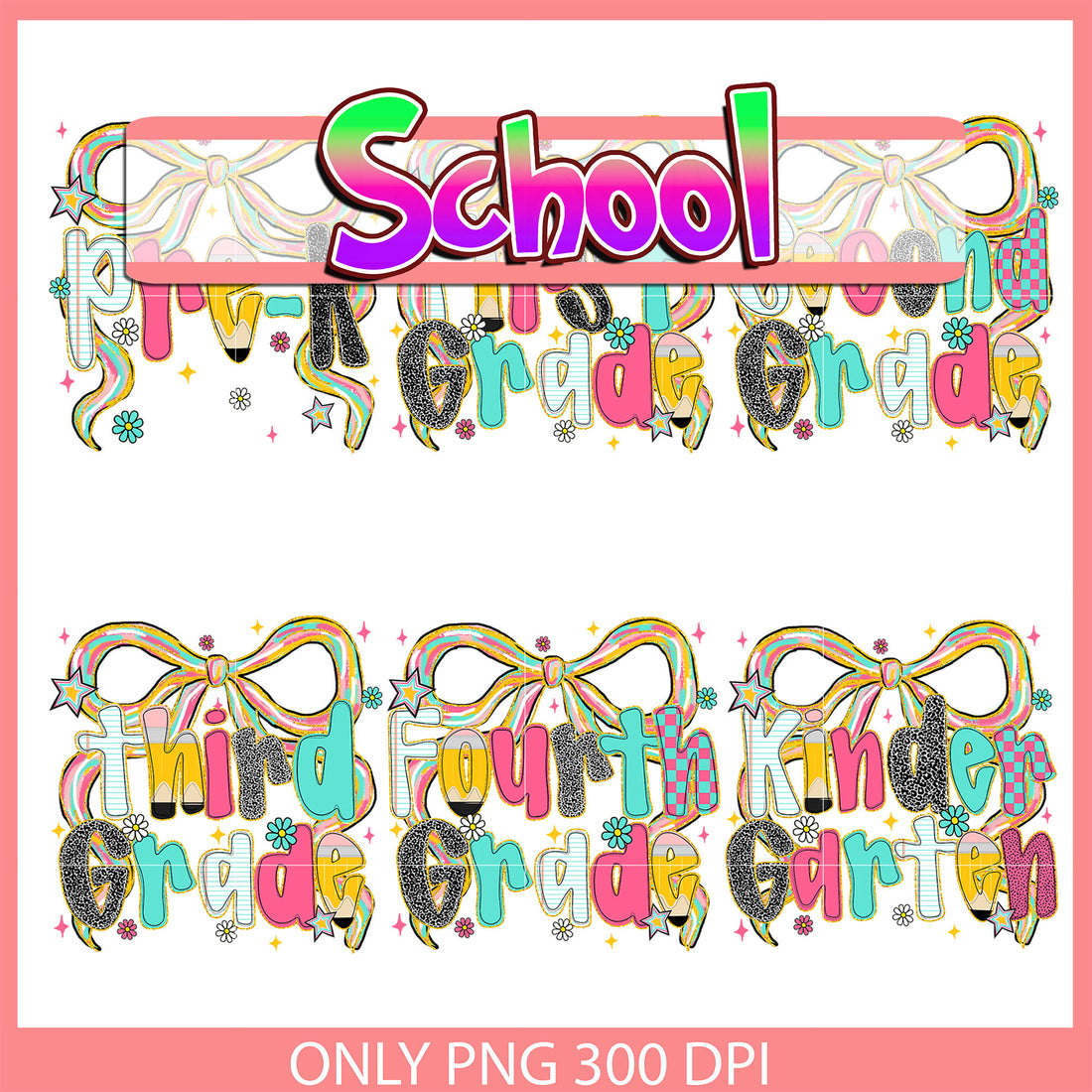 First grade logo design bundle png, back to school png – Chinsvg