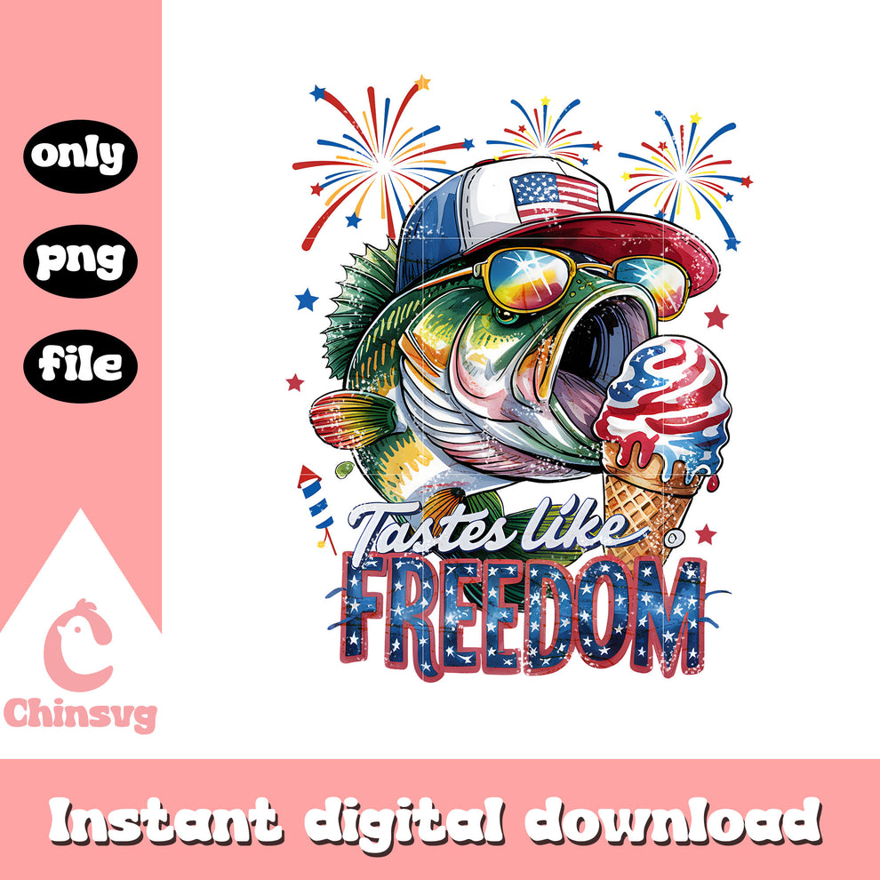 Fish tastes like freedom png, Freedom fish 4th of july png – Chinsvg