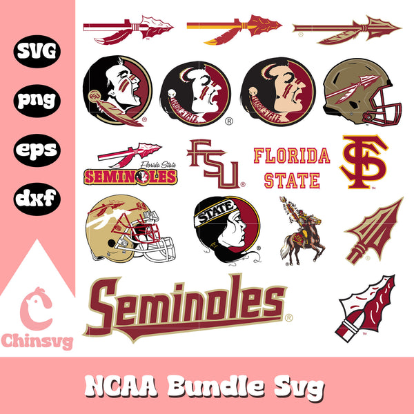 Florida State Seminoles logo bundle svg, ncaa logos svg – Chinsvg