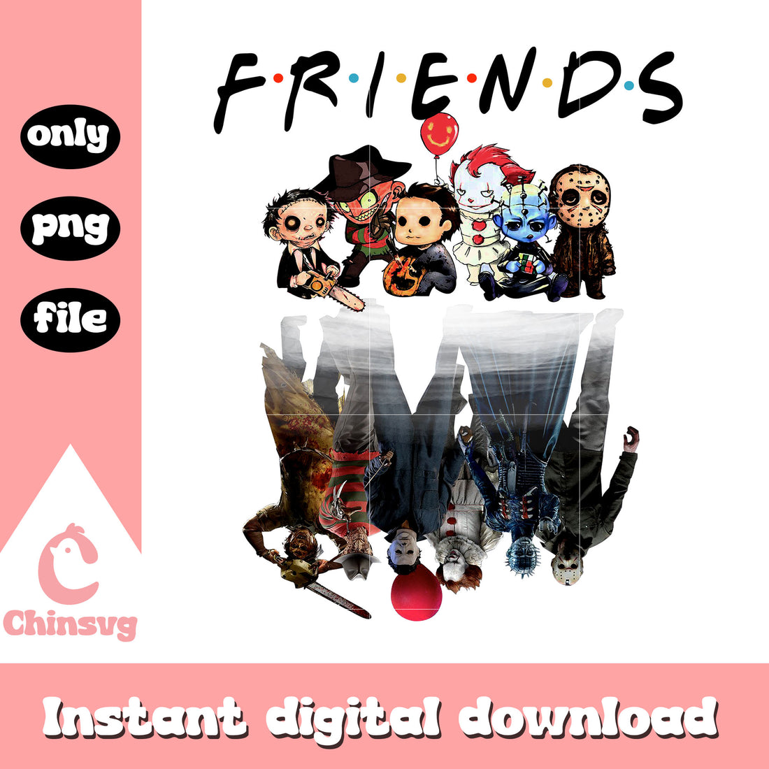 Friends horror characters chibi form png, friends horror png – Chinsvg