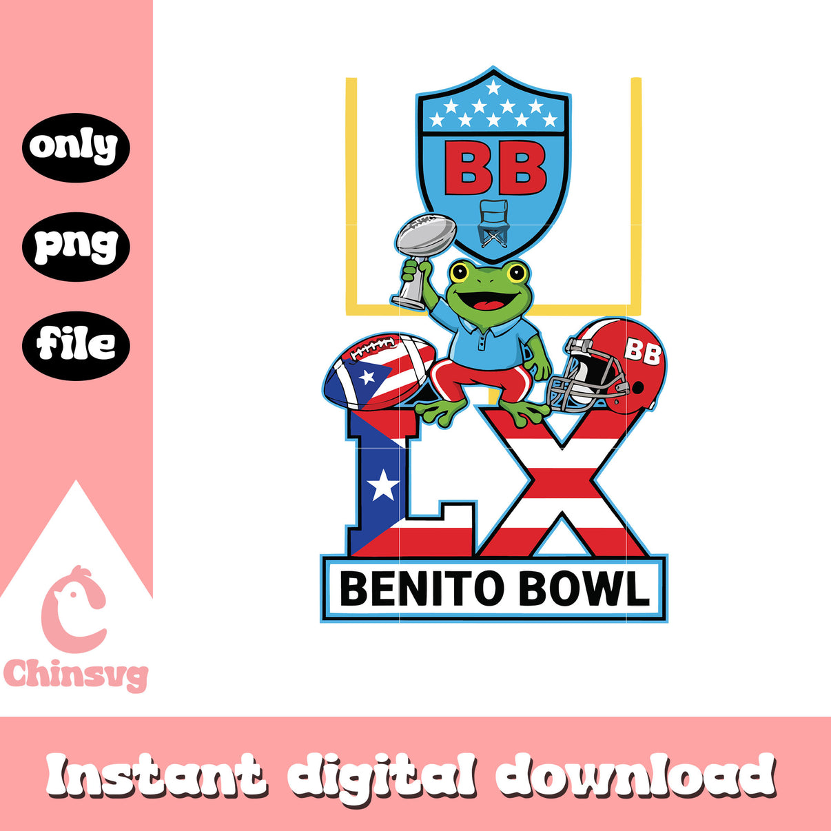 Frog benito bowl design svg, frog bad bunny svg, super bowl svg – Chinsvg