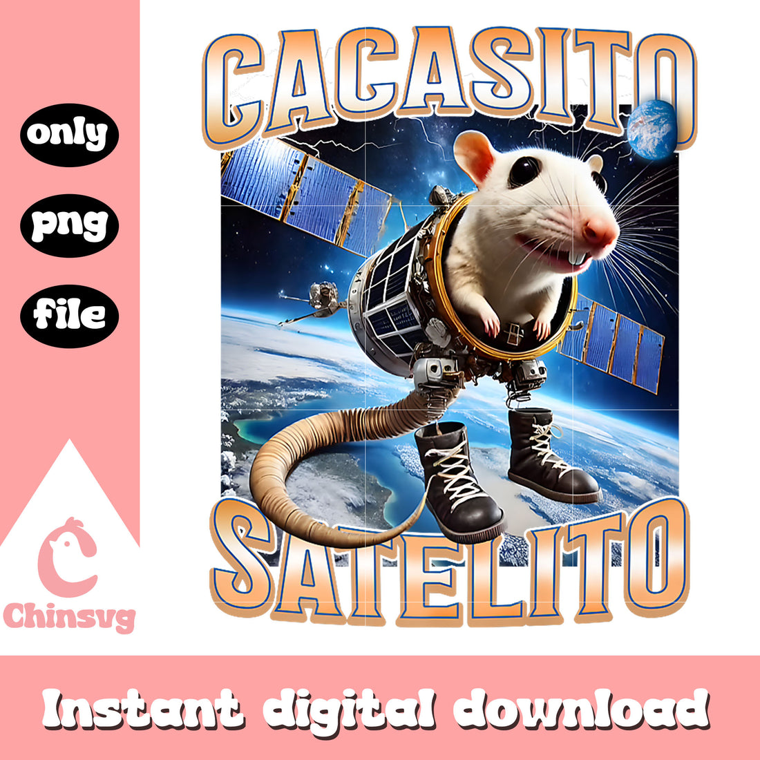Funny Cacasito Satelito - Italian Brainrot Silly Rat Meme Premium T-Sh ...
