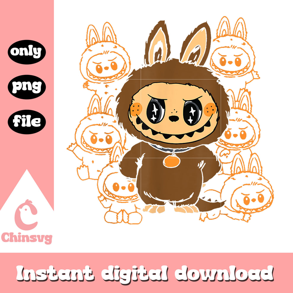 Funny labubu lover cute brown png, labubu drawing png – Chinsvg