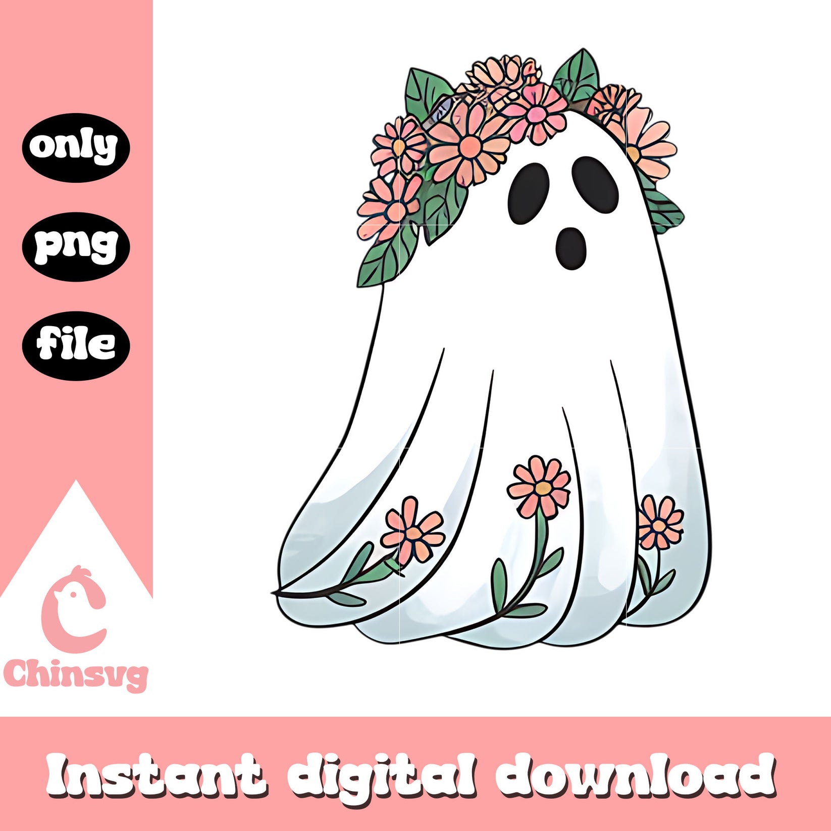 Ghostface coquette flower design png, movie scream png – Chinsvg
