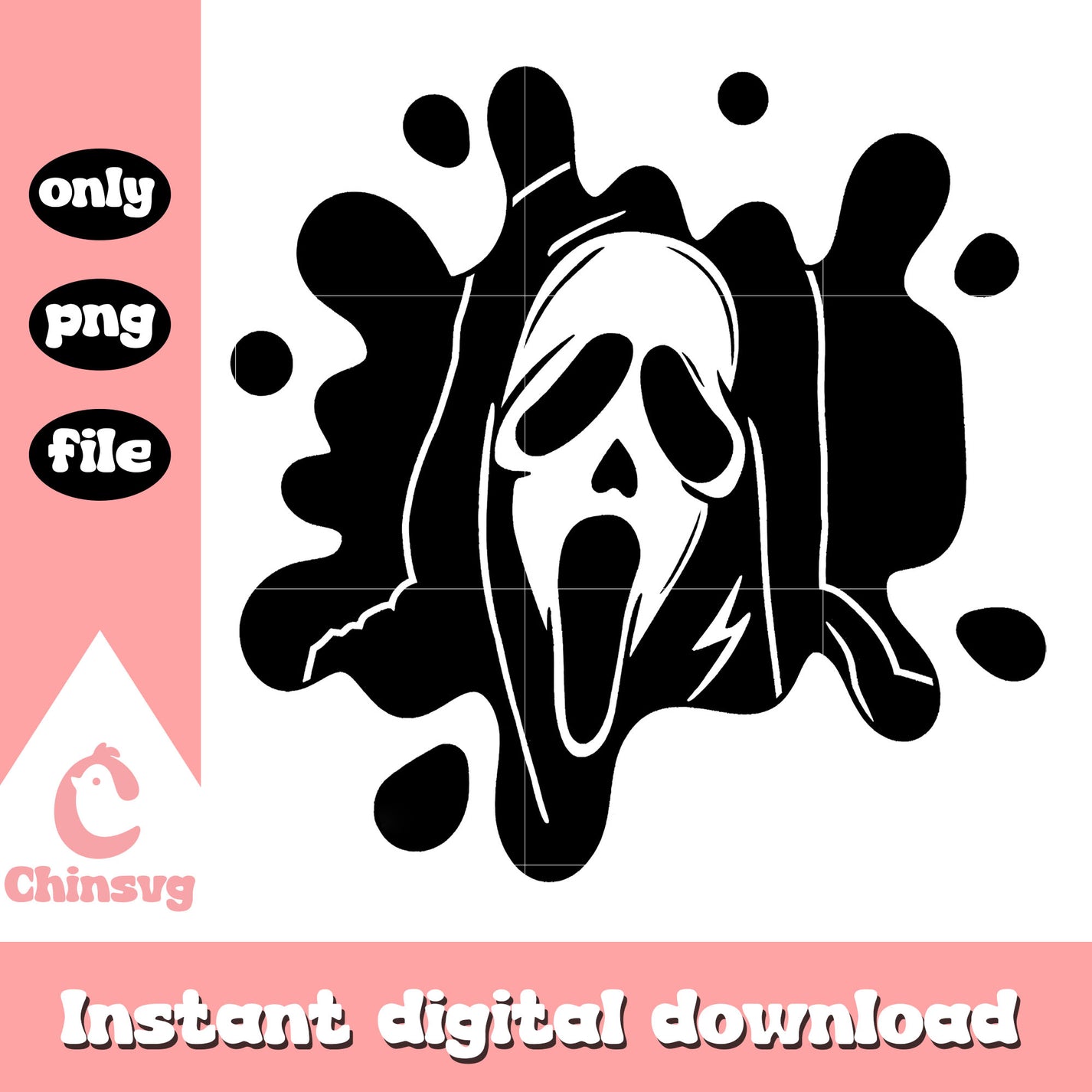 Ghostface horror design png, scream film series png – Chinsvg