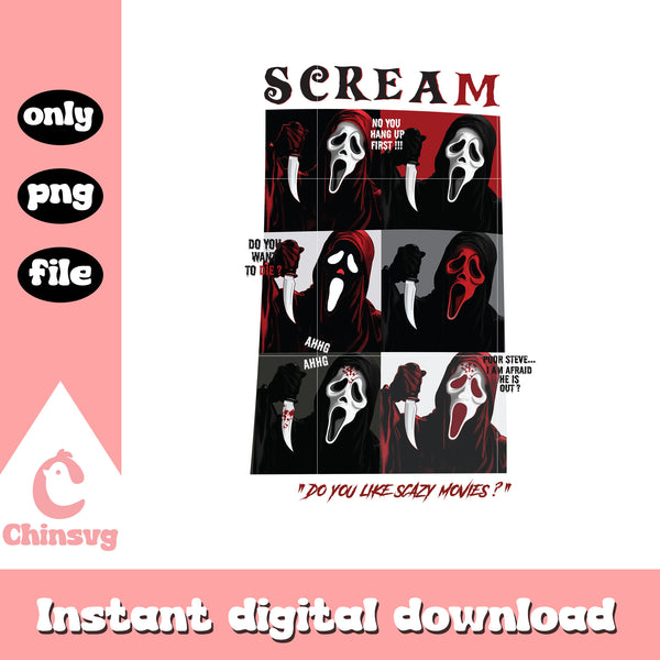 Ghostface scream do you like scary movies png, ghostface knife png ...