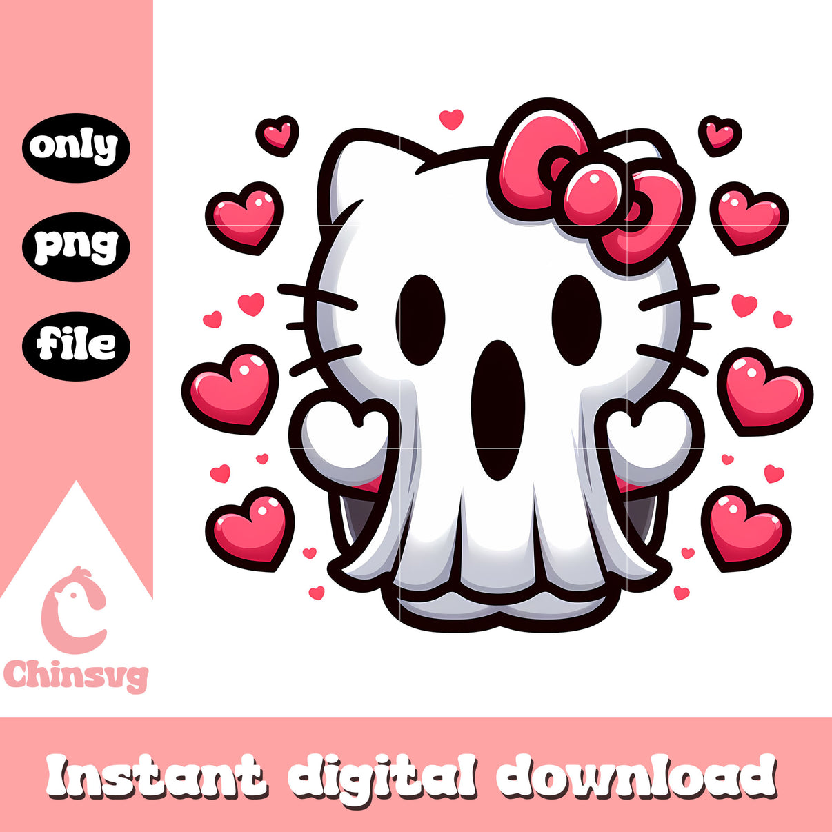 Ghost hello kitty character costume png, horror characters png – Chinsvg
