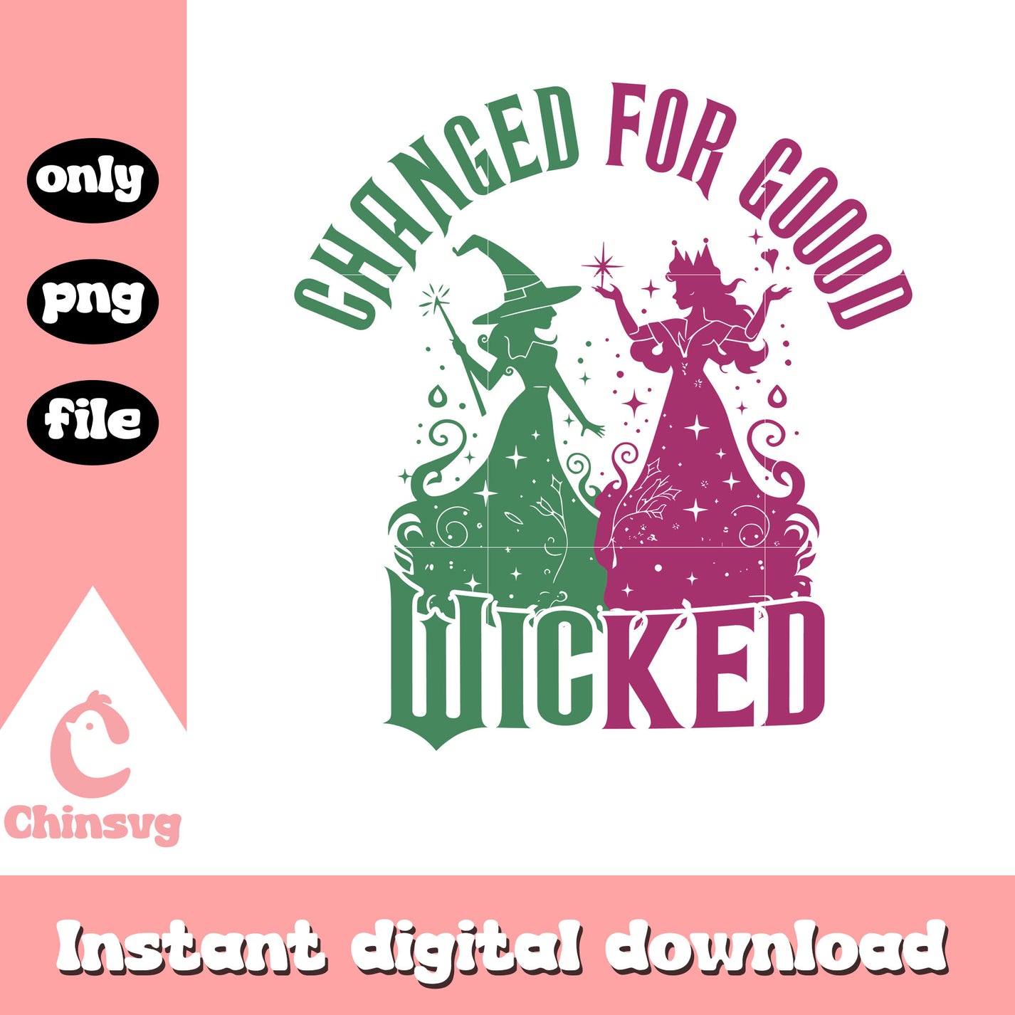 Glinda elphaba shadow changed for good wicked png, wicked png – Chinsvg