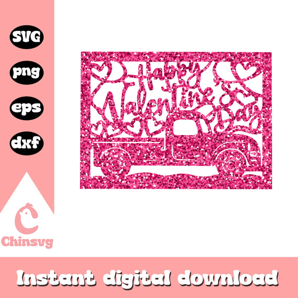 Glitter happy valentine's day design svg, valentine day svg – Chinsvg