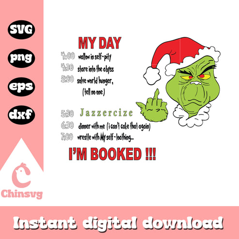 Grinch my day i'm boocked svg, grinch my day svg, grinch svg – Chinsvg