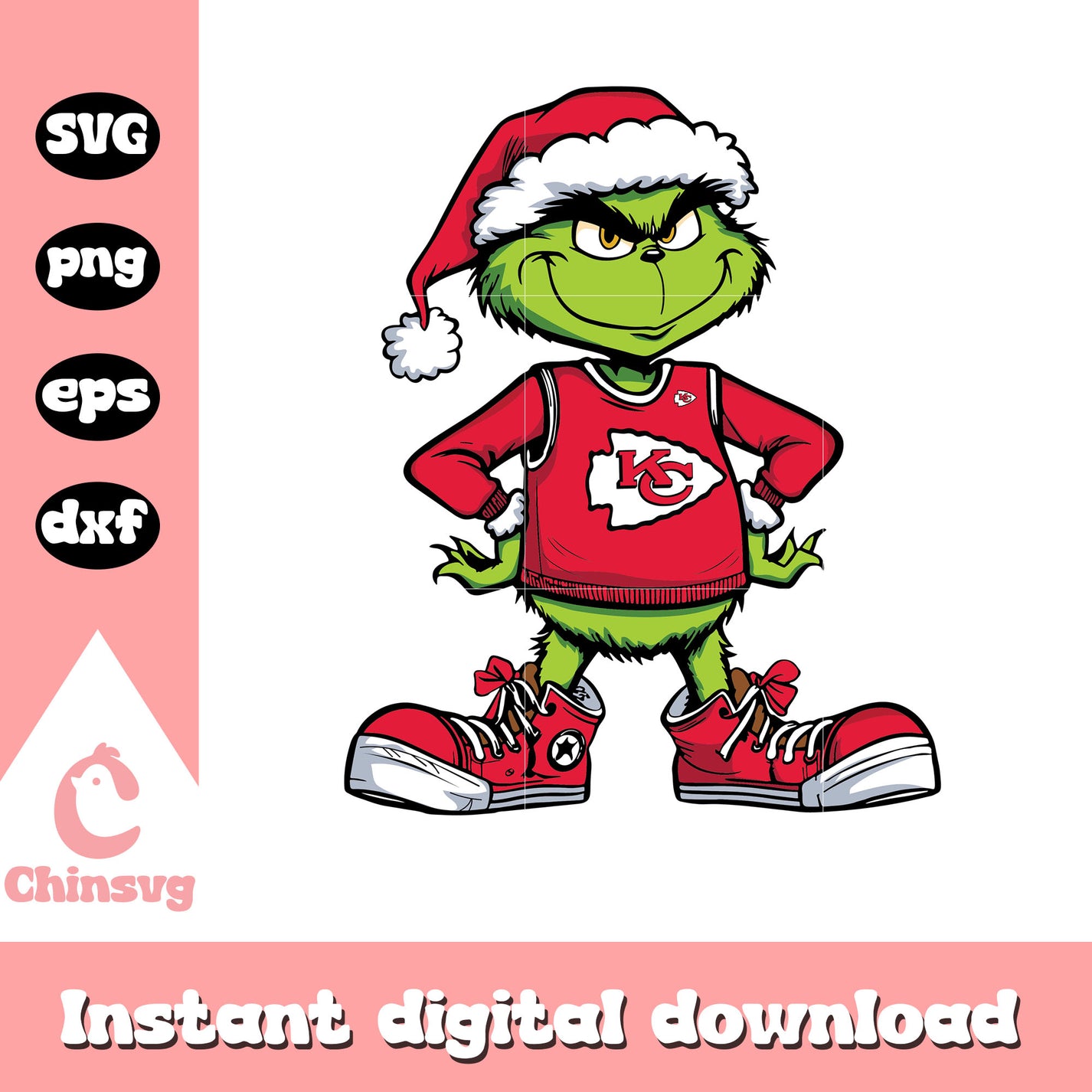 Grinch player kansas city chiefs football svg, kansas city chiefs svg ...