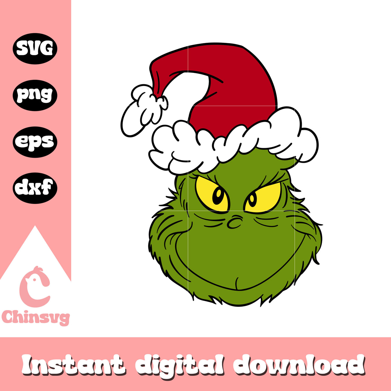 Grinch smile face christmas svg, grinch smile svg, grinch svg – Chinsvg