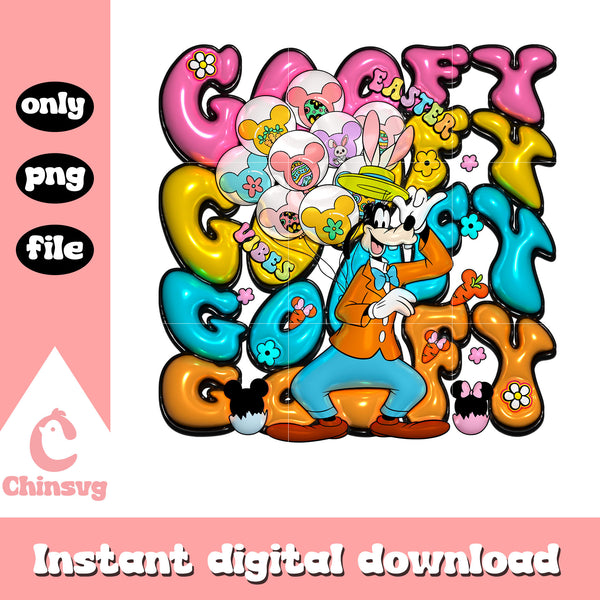 Groofy dog character easter vibes png, easter vibes png, disney png ...