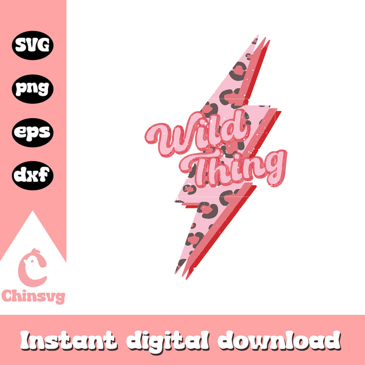 Groovy lightning bolt wild thing design svg, wild things svg – Chinsvg