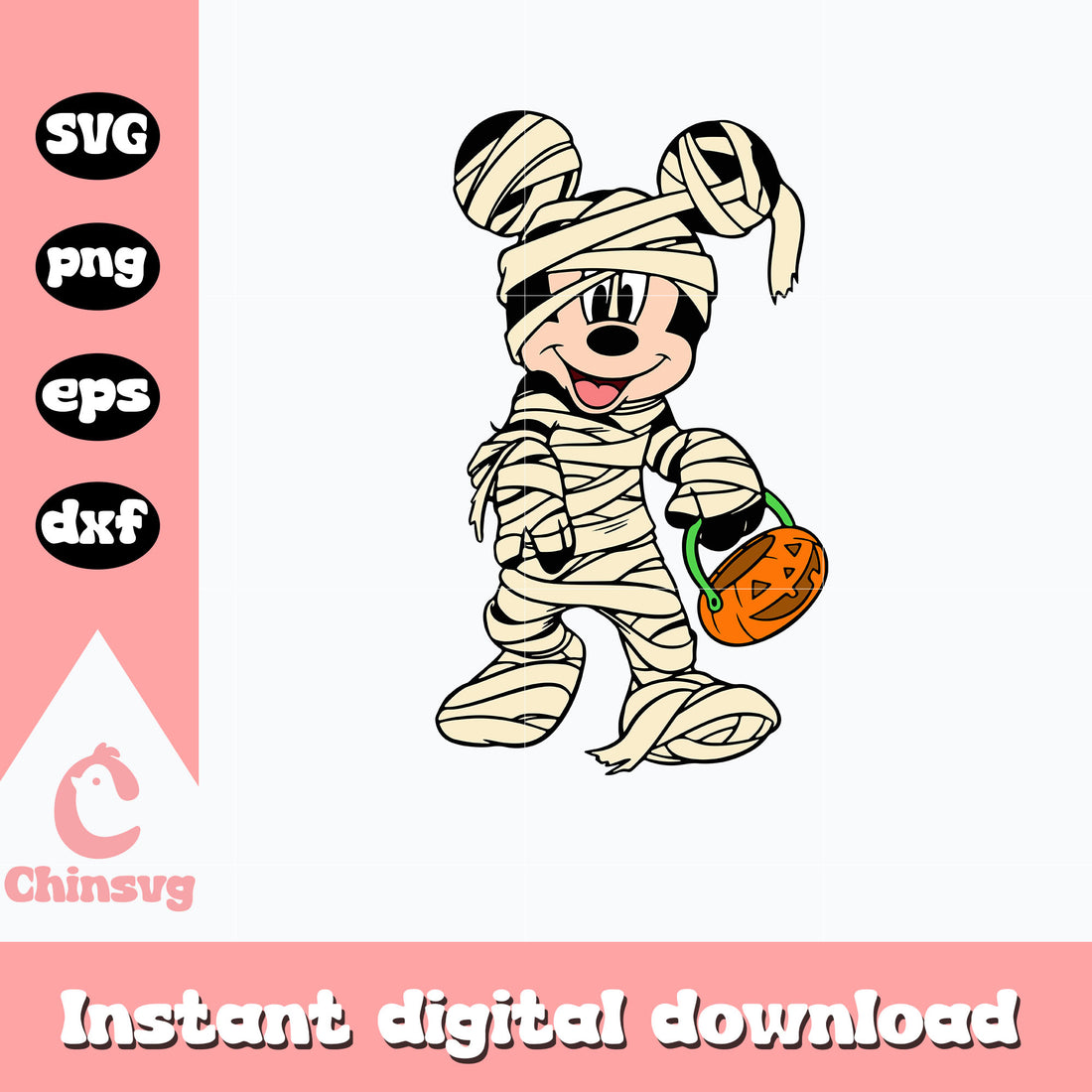 Mickey mouse mummy Svg, Halloween svg – Chinsvg