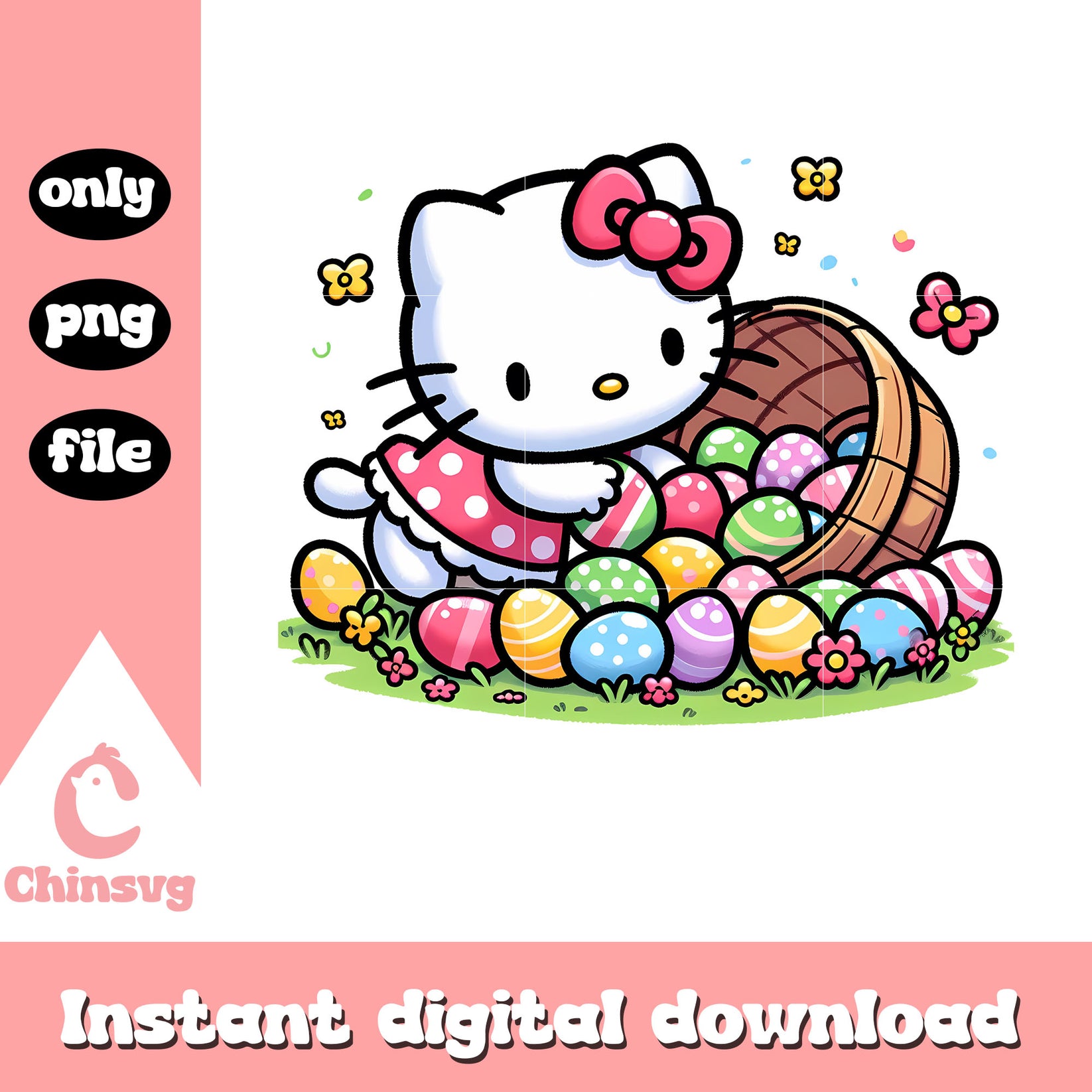 Happy easter day hello kitty png, hello kitty png, sanrio png – Chinsvg