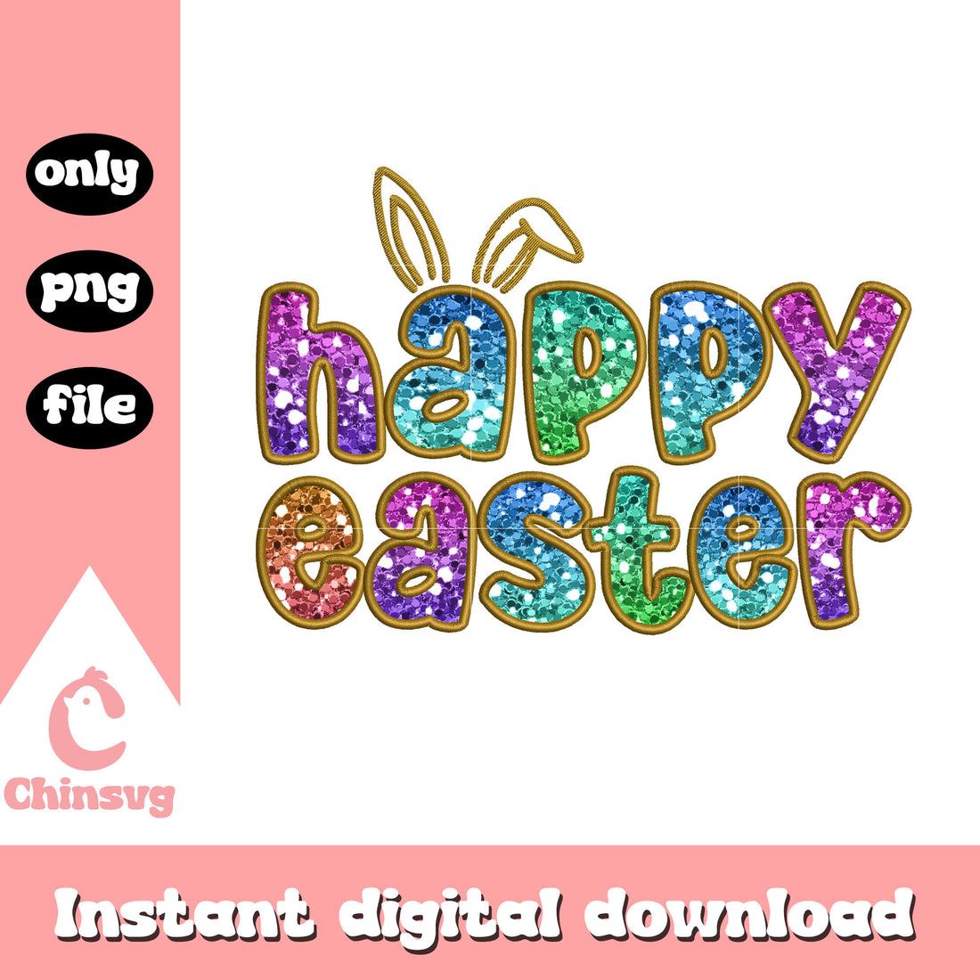 Happy easter font design png, easter day png, font design png – Chinsvg