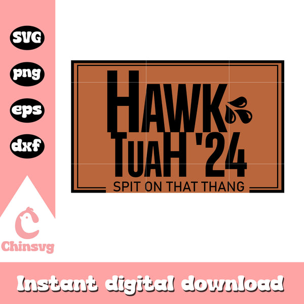 Hawk tuah '24 brown logo design svg, Hawk tuah logo svg – Chinsvg
