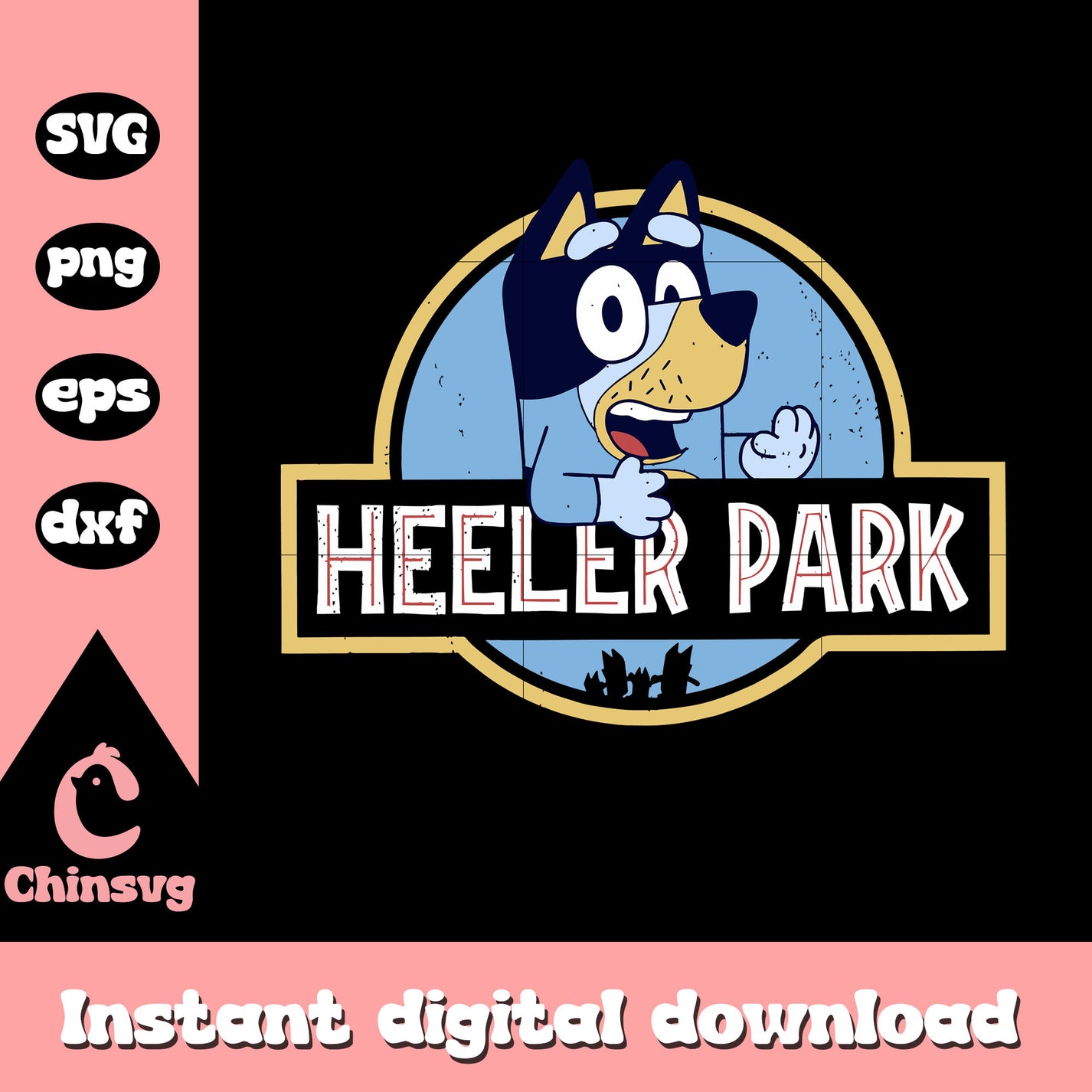 Heeler park logo design svg, Bandit Heeler svg, logo svg – Chinsvg