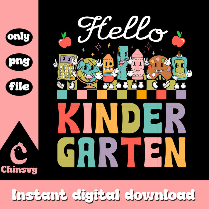 Hello kindergarten back to school png, back to school png – Chinsvg