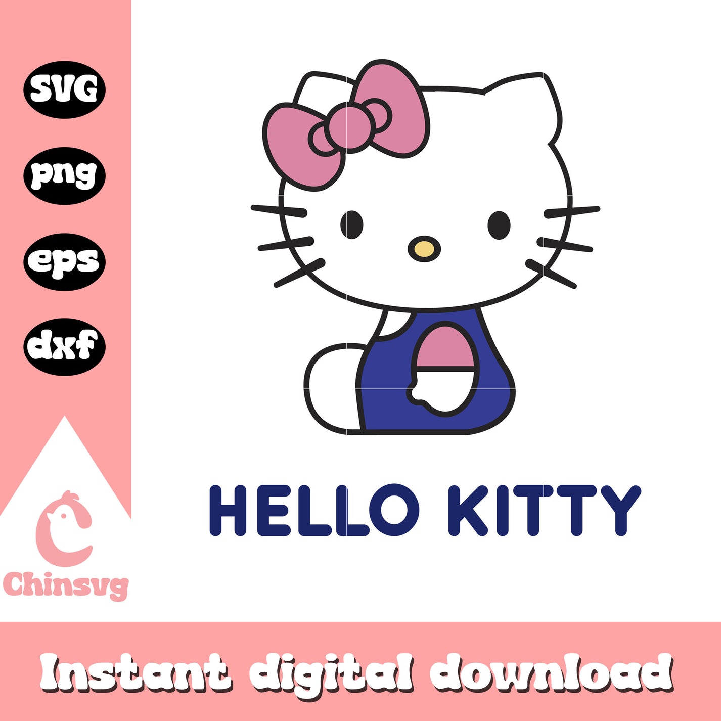 Hello kitty cartoon cat svg file, hello kitty cat svg, hello kitty svg ...