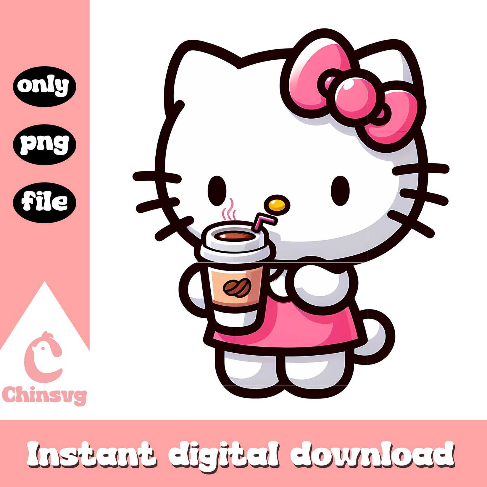 Hello kitty drink coffee design png, hello kitty png, coffee png – Chinsvg