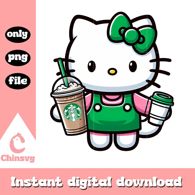 Hello kitty drink coffee png, hello kitty png, starbucks png – Chinsvg