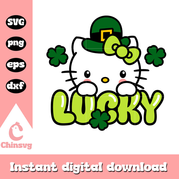 Hello kitty face st patrick day svg, hello kitty svg, sanrio svg – Chinsvg