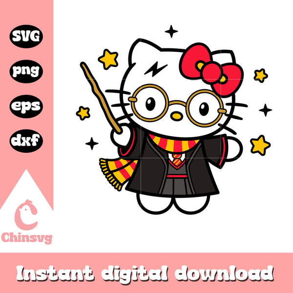 Hello kitty harry potter svg, sanrio hello kitty, harry potter svg ...