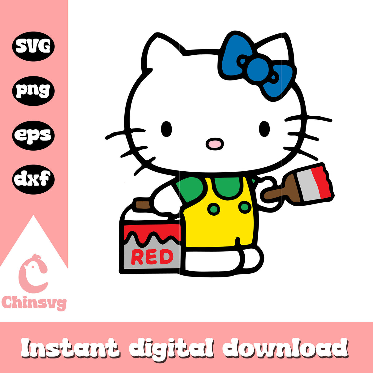 Hello kitty pain the town red svg, hello kitty cartoon svg – Chinsvg