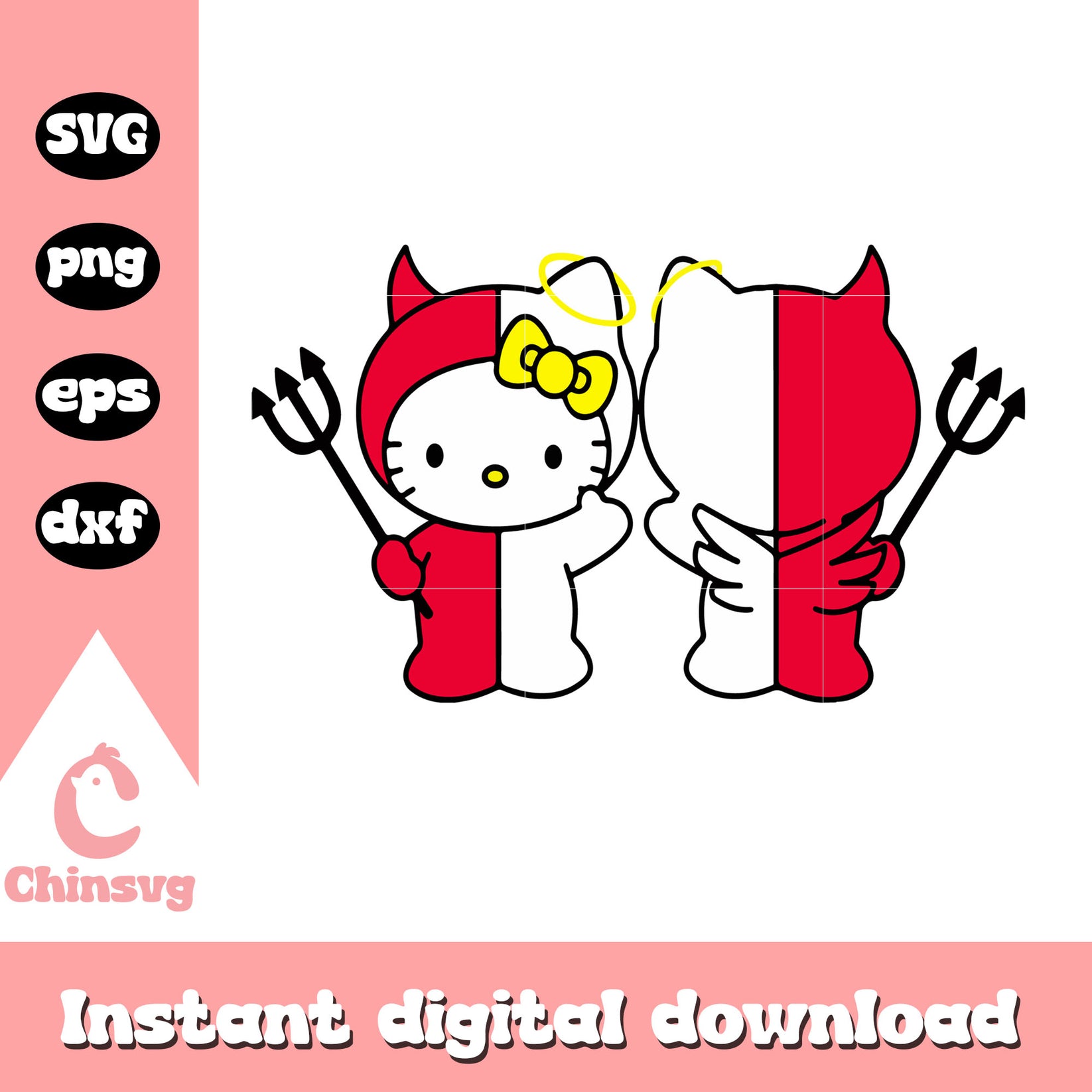 Hello kitty red evil svg, hello kitty svg, sanrio cartoon svg – Chinsvg