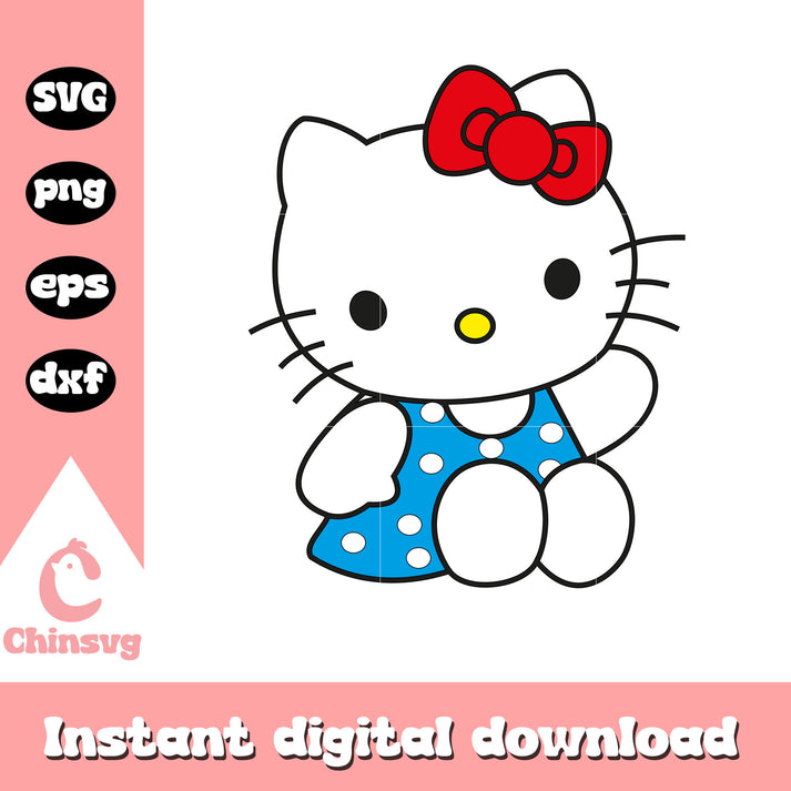 Hello kitty sitting on the ground svg, hello kitty cat svg – Chinsvg
