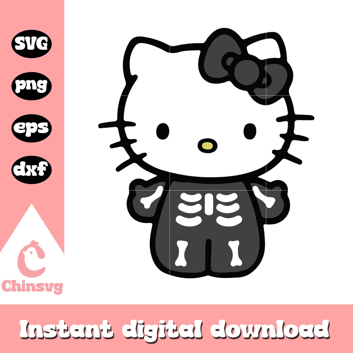 Hello kitty skeleton svg, hello kitty svg, halloween svg – Chinsvg