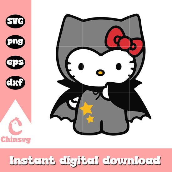 Hello kitty vampire svg, hello kitty halloween svg, halloween svg – Chinsvg
