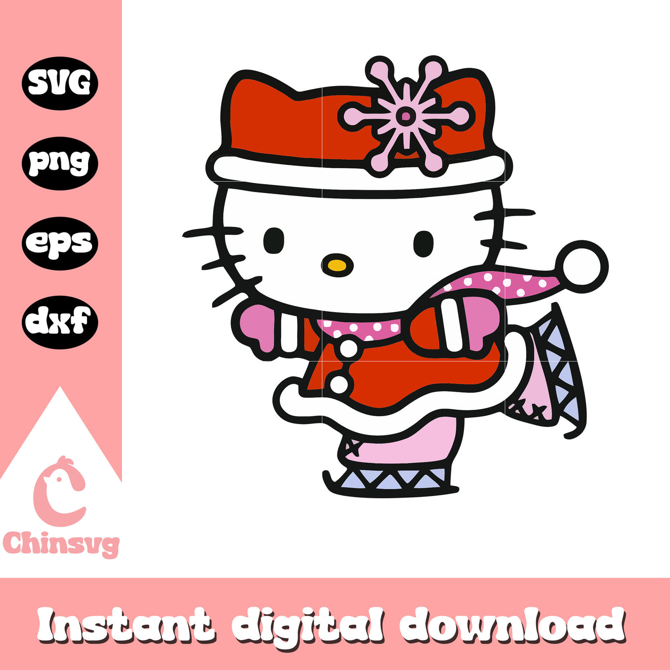 Hello kitty winter costume file svg, hello kitty winter svg – Chinsvg