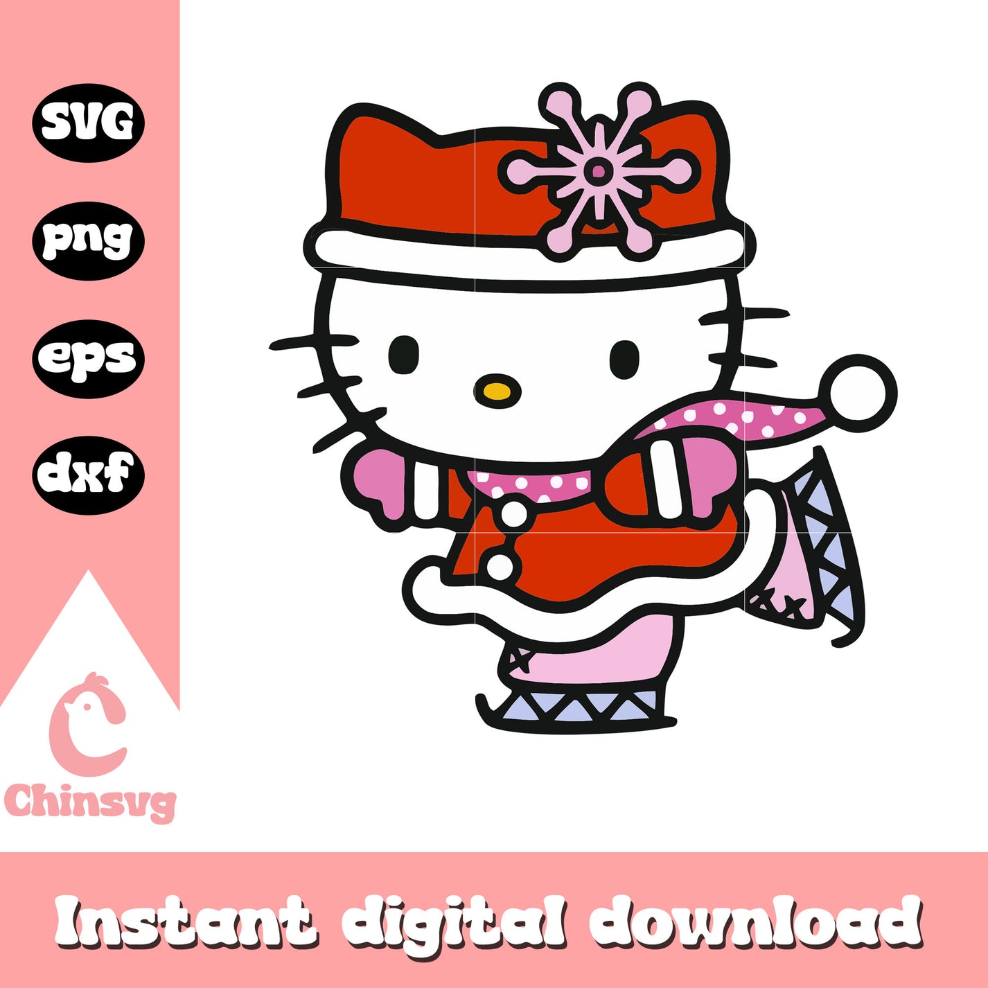 Hello kitty winter costume file svg, hello kitty winter svg – Chinsvg