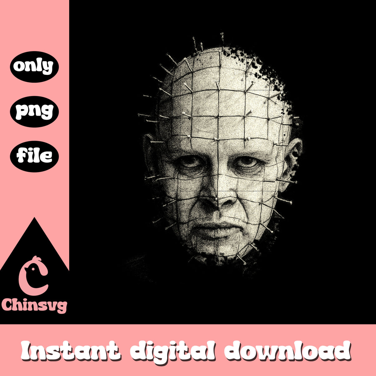 Hellraiser pinhead face design png, pinhead hellraiser png – Chinsvg