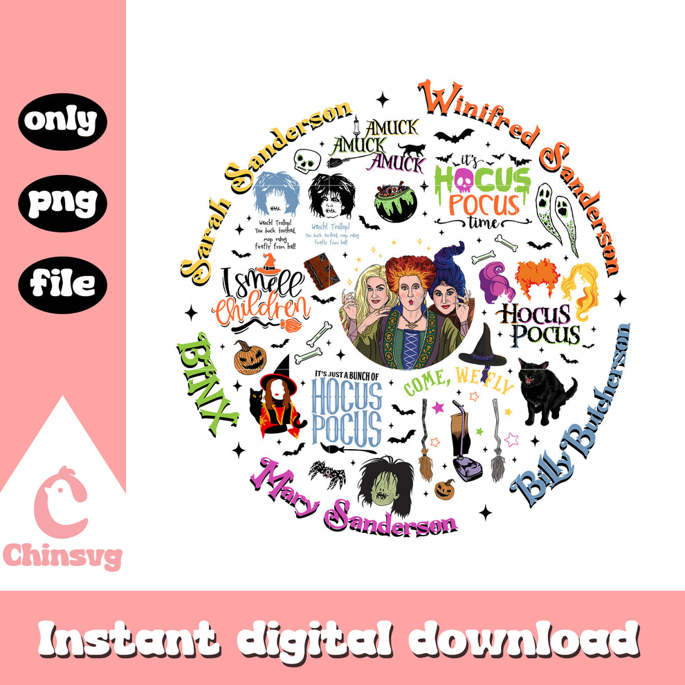 Hocus pocus characters clipart png, the sanderson sisters hocus pocus – Chinsvg