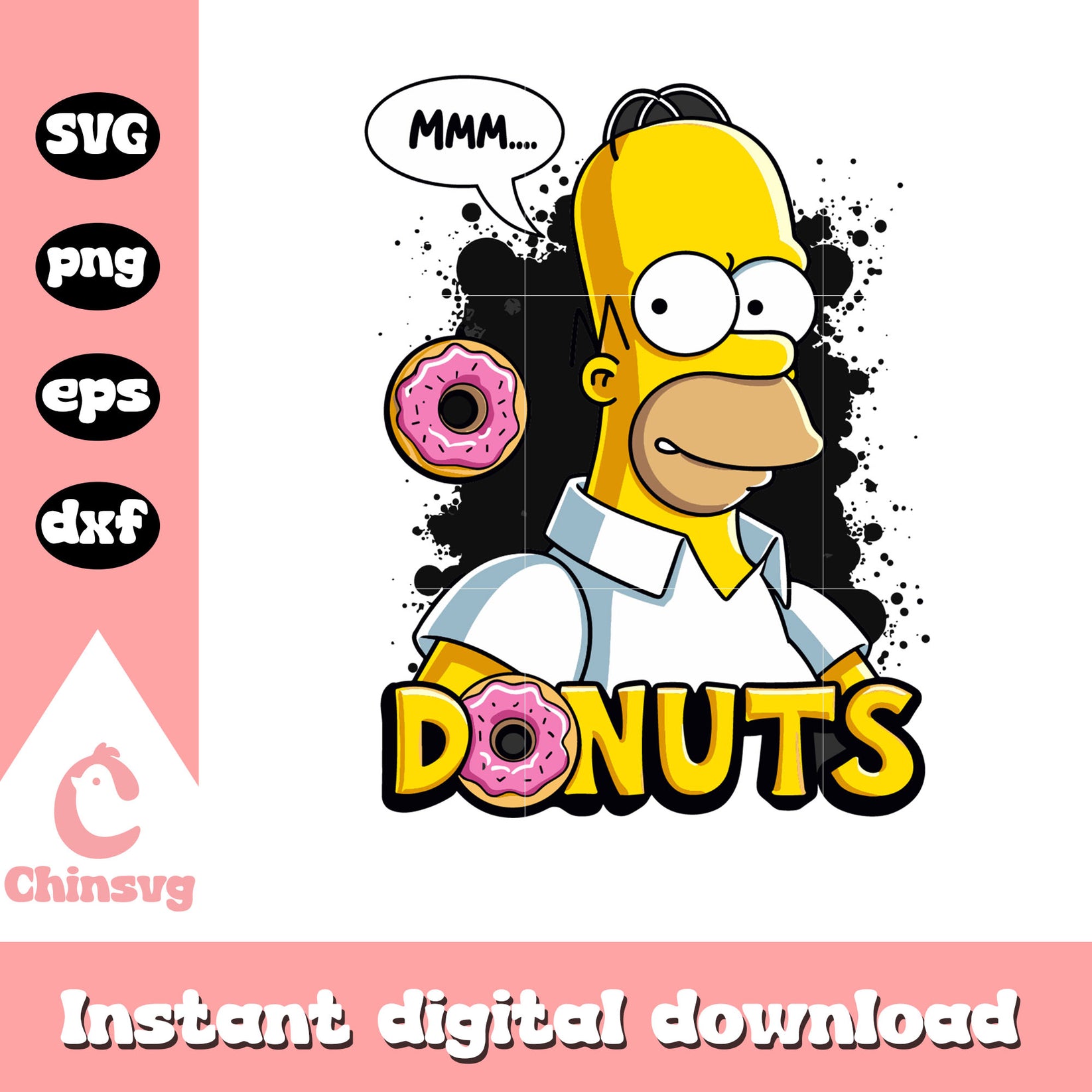 Homer Simpson character donuts svg, the simpsons svg, cartoon svg – Chinsvg
