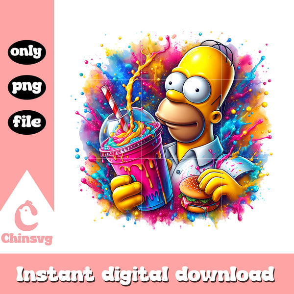 Homme simpson character drink coffee png, simpsons png – Chinsvg
