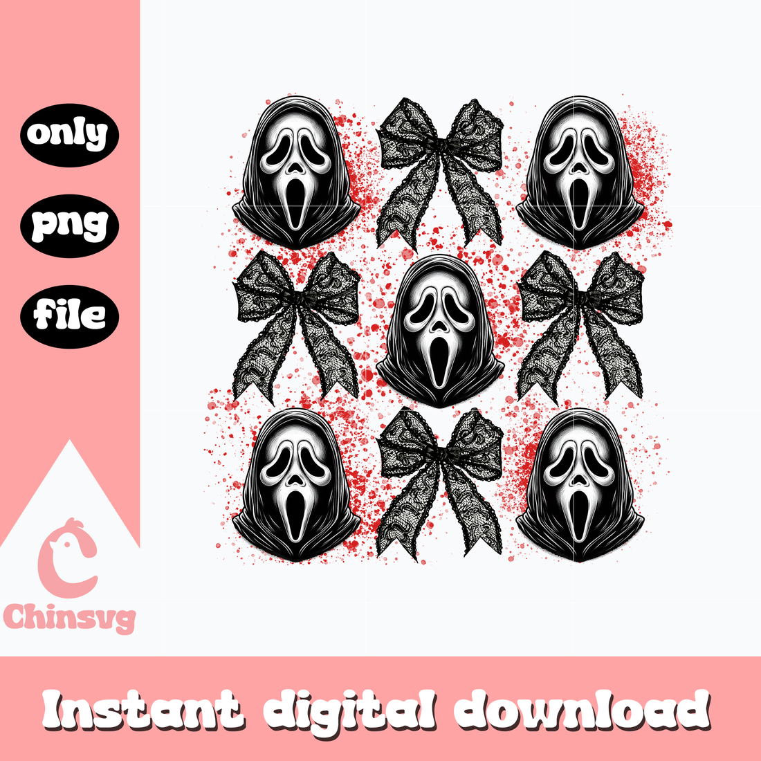 Hornor character ghostface bow png, ghostface png, Halloween png – Chinsvg