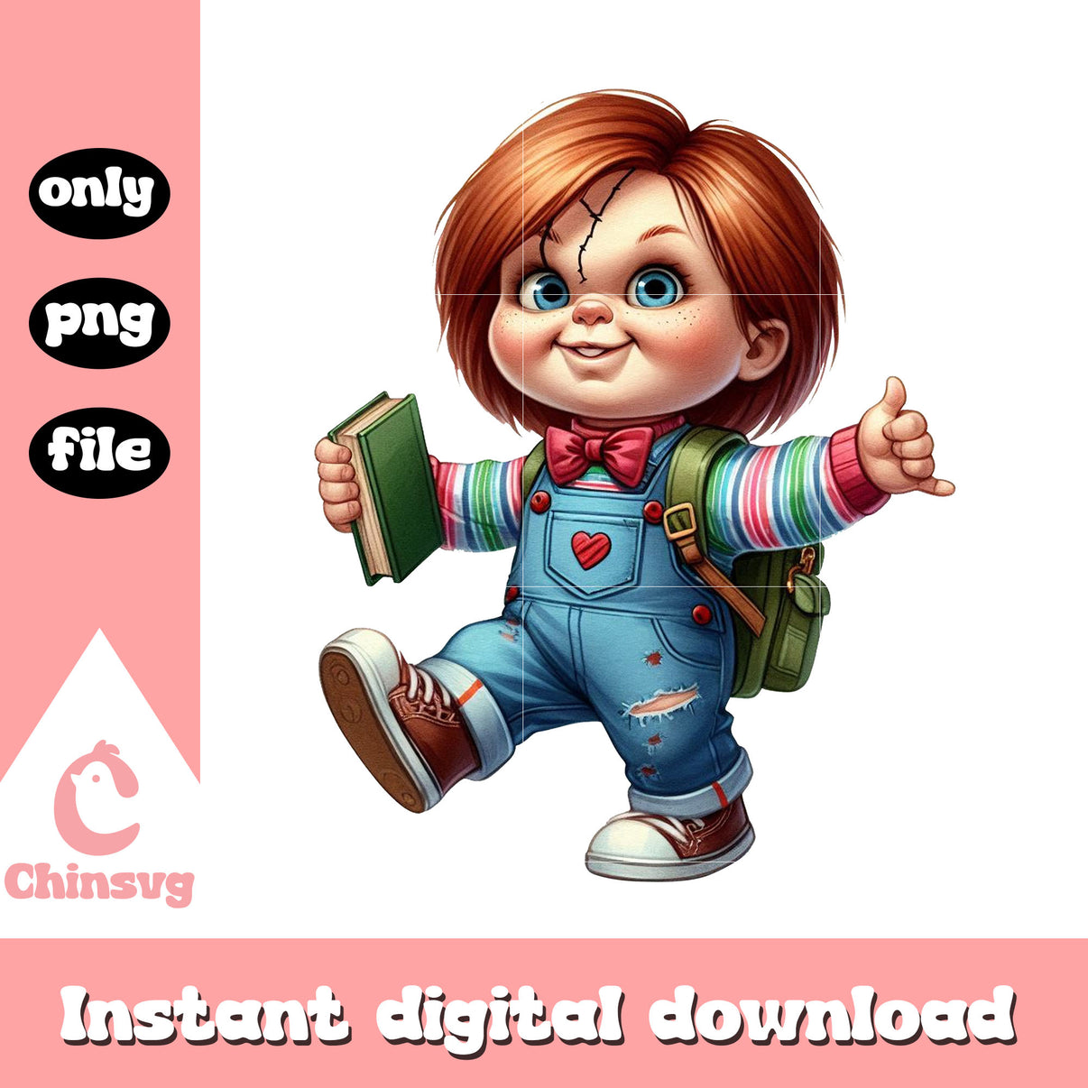 Horror chucky go to school png, school spirits png, horror characters ...